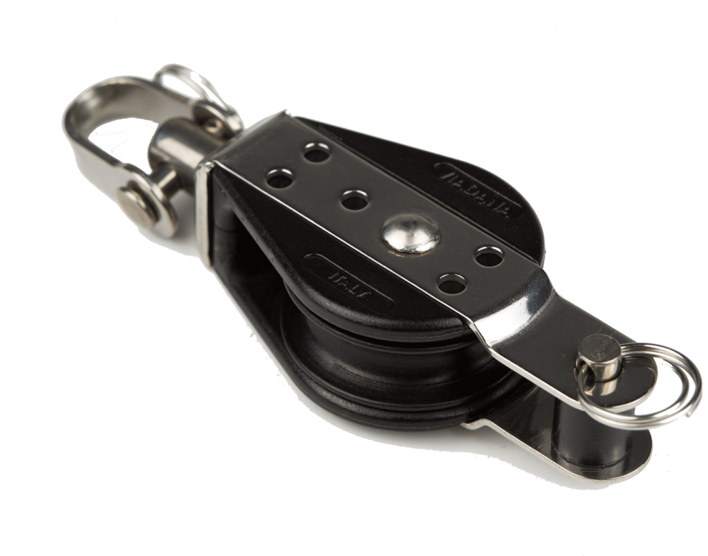 POLEA CON BASE Y MORDAZA DE RODAMIENTOS