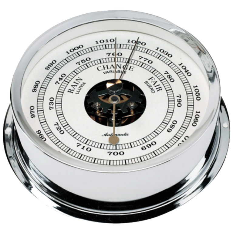 BARÓMETRO ANEROIDE DE PRECISIÓN DE LATÓN DORADO