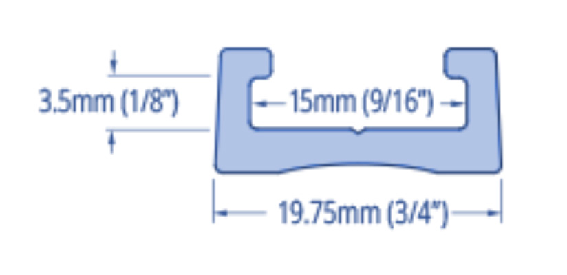ESCOTEROS RONSTAN C-TRACK ALUMINIO 45 cm
